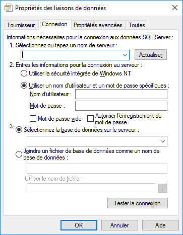 Connexion à une Base de Données Externe (types d’objet)